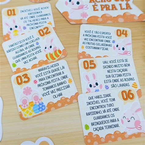 Kit Caça aos Ovos de Páscoa Modelo Laranja Elo7