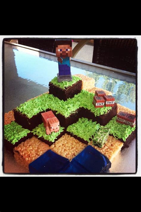 Minecraft Cake Made By Me So Easy To Do And So Effective