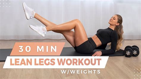 30 MIN DUMBBELL LEAN LEGS Intense Lower Body Workout YouTube