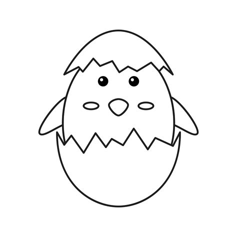 pollito aislado sobre fondo blanco ilustración vectorial 11218545