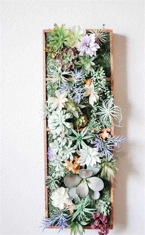 Easy Diy Faux Succulent Wall Art In Succulent Wall Art Pottery
