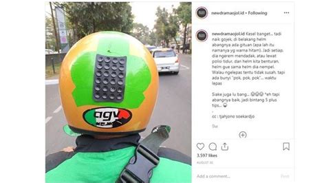 6 Momen Apes Saat Pakai Helm Ojek Online Ini Bikin Ngelus Dada Hot