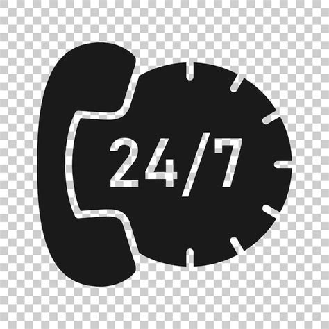 Icono Del Servicio Telef Nico En Estilo Plano Ilustraci N Vectorial