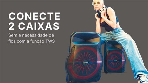 Caixa De Som Amplificada XC 710T TWS 300W Polyvox Bluetooth POLYVOX