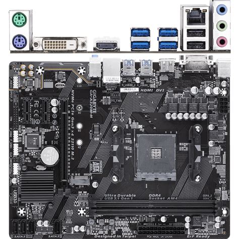 Материнская плата Gigabyte GA A320M H Socket AM4 AMD A320 2xDDR4