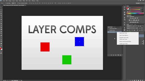 photoshop tutorial using layer comps to make different layouts hd youtube