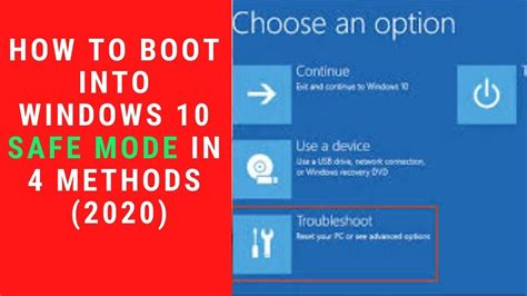 How To Boot Into Windows Safe Mode In Methods Youtube