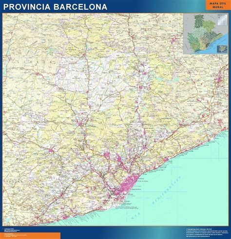 Mapa Barcelona Provincia Relieve Tienda Mapas De Barcelona