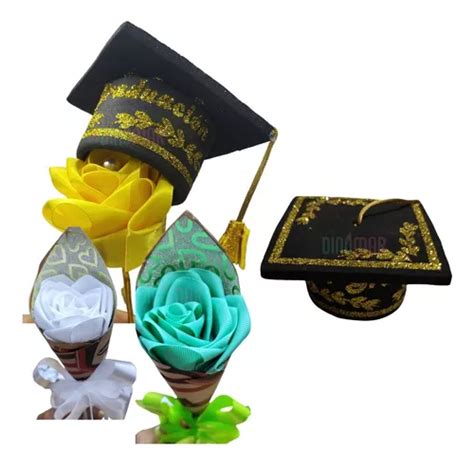 Birrete De Fomi 30pz Graduacion Micro Para Arreglos Florales Envío gratis