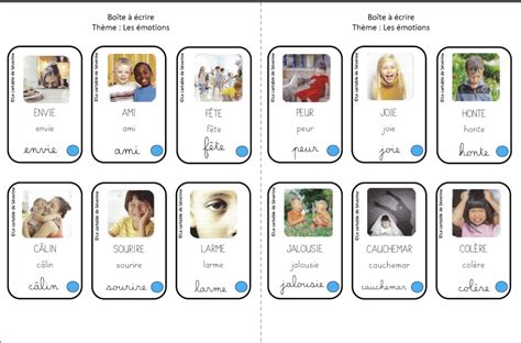 Cartes Boîte à écrire maternelle