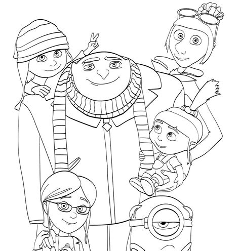 Despicable Me Edith Coloring Pages