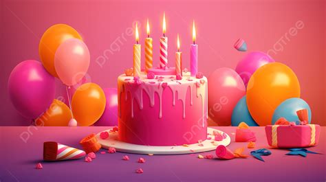 Feliz Cumpleaños Fondo Rosa