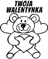 Walentynki Kartka Kolorowanka Mis Luszowy Kolorowanki Do Druku E