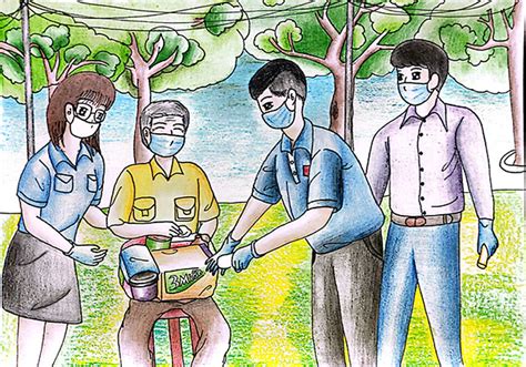 Tổng hợp mẫu tranh thi em vẽ sắc màu tình nguyện năm 2024 đẹp chọn lọc
