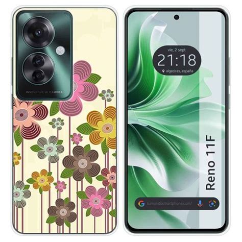 Funda Silicona Para Oppo Reno 11f 5g Diseño Primavera En Flor Dibujos