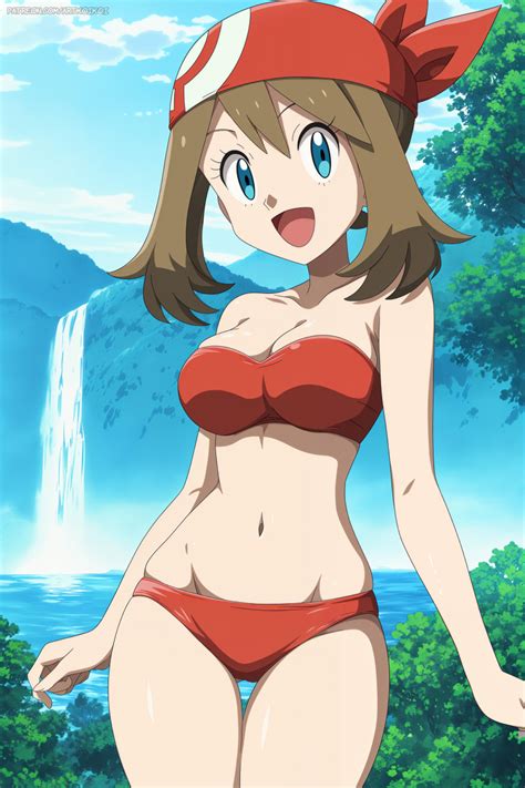 Hentai Busty 1girl Alluring Bandana Big Breasts Bikini Brown Hair