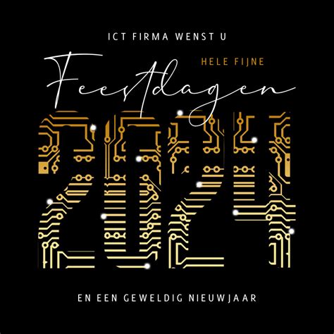 Zakelijke Kerstkaart Ict Nieuwjaar Fijne Kaartje Go