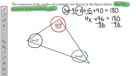 solve for interior angles triangle level 2 youtube