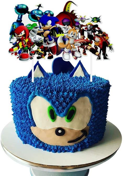 A Sonic The Hedgehog Cake Is On A Plate