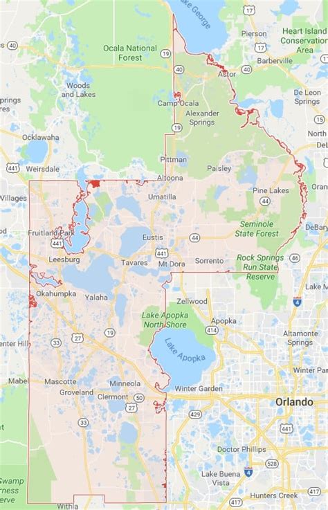Map Of Lake County Florida Maps Model Online