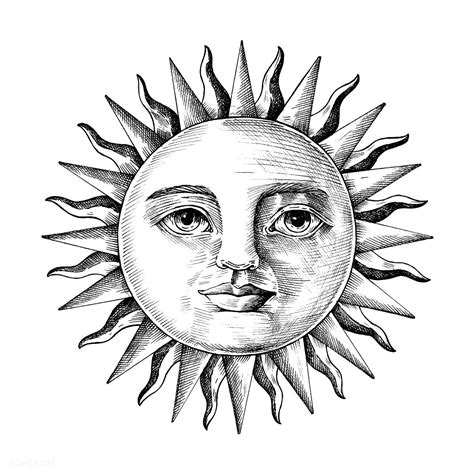 Hand Drawn Sun With Face Premium Image By Rawpixel Como
