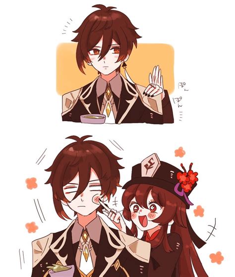 Hu Tao And Zhongli Genshin Impact Drawn By Cocotsuko1204 Danbooru