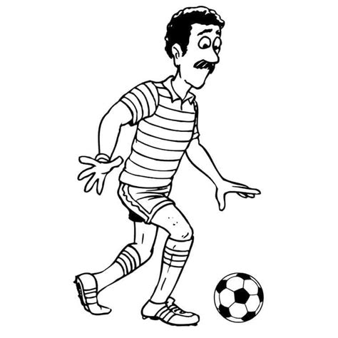 Desenhos De Homem Jogando Futebol Para Colorir E Imprimir