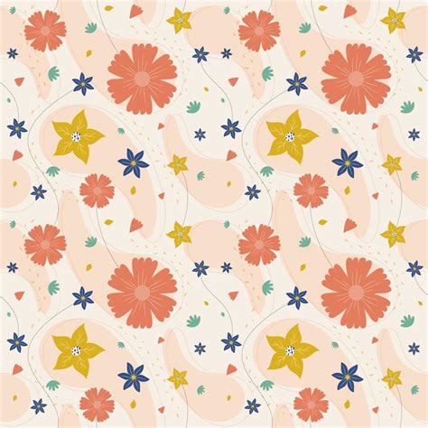 Beautiful Flower Seamless Pattern 18772869 Vector Art At Vecteezy
