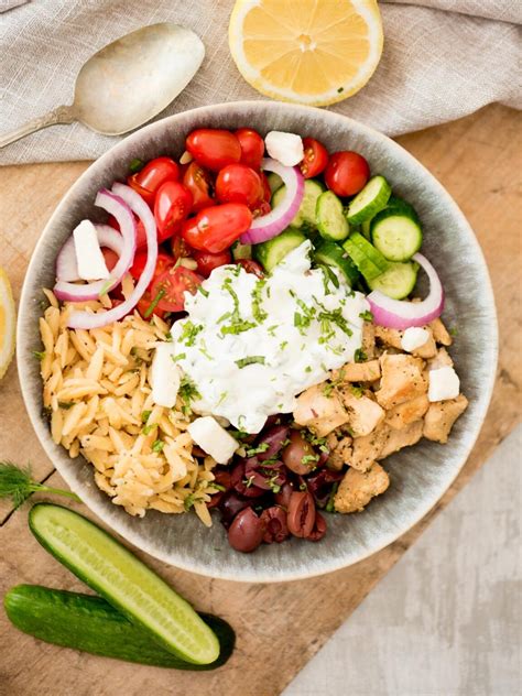 Easy Greek Chicken Bowls Sweetly Splendid