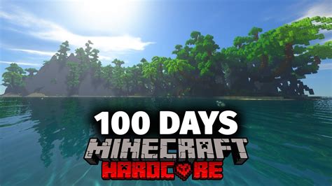 I Survived 100 Days On A Deserted Island In Hardcore Minecraft YouTube