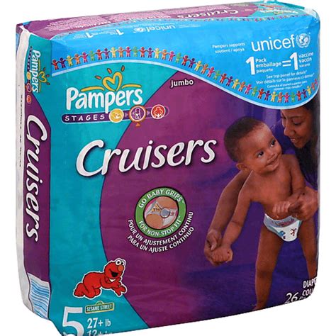 Pampers Cruisers Diapers Size 5 27 Lb Sesame Street Jumbo