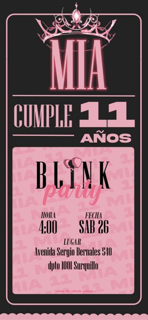 Blackpink Plantillas para invitación de cumpleaños Tarjetas