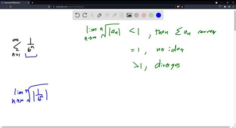 solved problem 6 point use the root test to determine the convergence state that the root