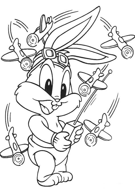 Dibujo para colorear de Bugs Bunny Bebé Dibujos para Niños