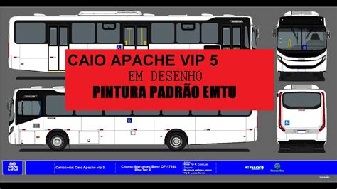Ônibus Desenho Computadorizado do Caio Apache VIP 5 a pintura