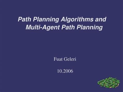 path planning algorithms and multiagent path planning