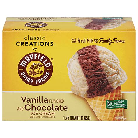 Mayfield Dairy Farms Ice Cream Vanilla And Chocolate Flavored Qt