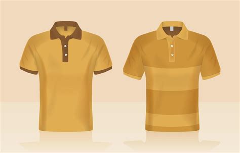 Minimalist Golden Polo Shirt Mock Up Vector Art At Vecteezy