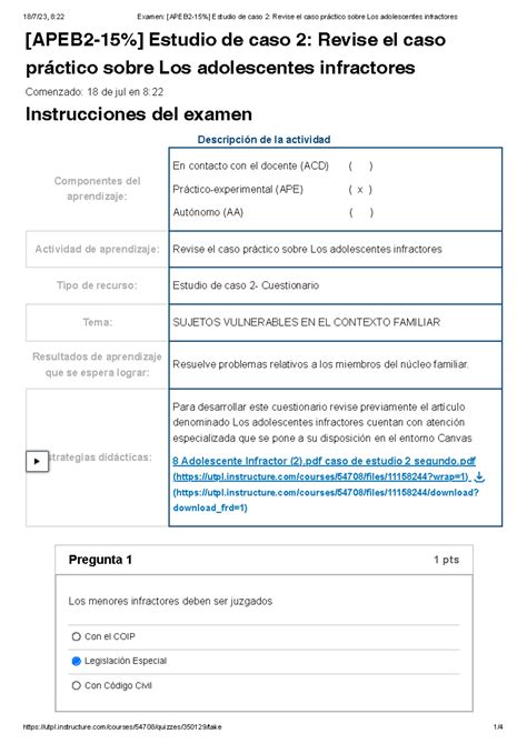 Examen APEB 2 15 Estudio de caso 2 Revise el caso práctico sobre Los