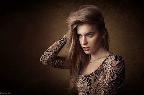 Women Blue Eyes Blonde Long Hair Dmitry Shulgin Belly 500px HD