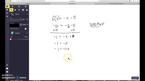 solve for input of function given output youtube