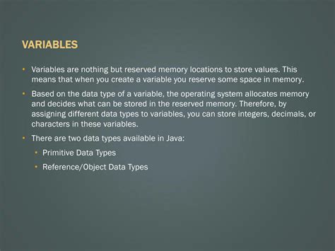 SOLUTION Variables And Datatypes Updated Studypool