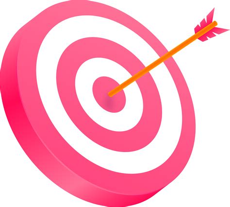 Archery Target With Arrow In D Illustration Png