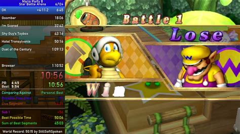 PB Mario Party 8 Star Battle Arena Speedrun 59 22 YouTube