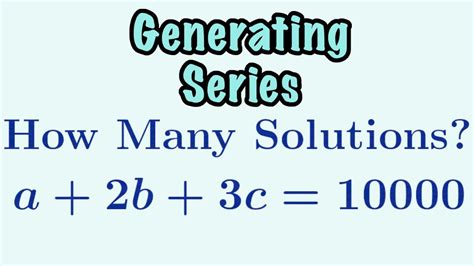 generating series explicit formula youtube