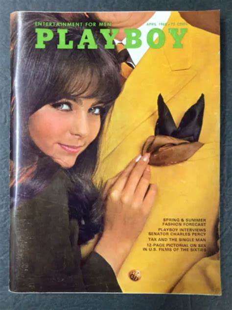 PLAYBOY MAGAZINE APRIL 1968 Centerfold Intact Vargas Girl Free Shipping