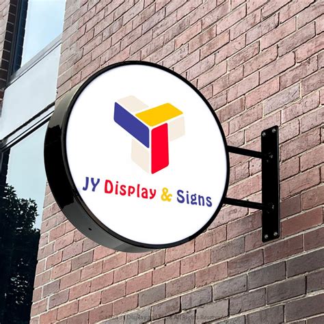 Ø50cm Round LED Double Sided Light Box Project blade sign Flat Face