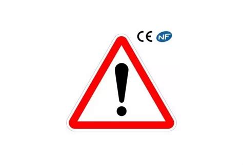 Panneau Routier Avertissement Autres Dangers A14 Avec Point D