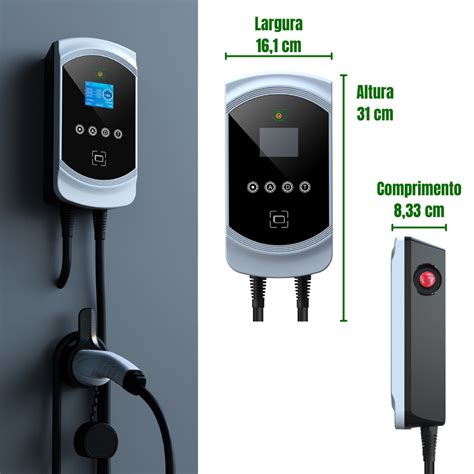 Carregador Para Carro Elétrico Wallbox 11 kW 380V 16A Tipo2 Wings Wheels