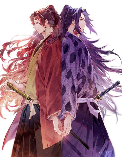 Tsugikuni Yoriichi And Tsugikuni Michikatsu Kimetsu No Yaiba Drawn By